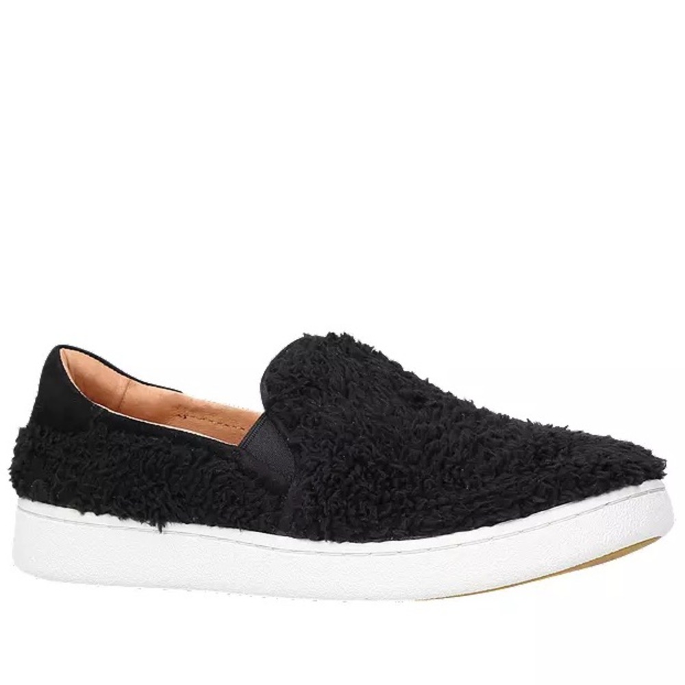 Ugg Black Fuzzy Sherpa Ricci Trainers Slip On Sneaker… - Gem